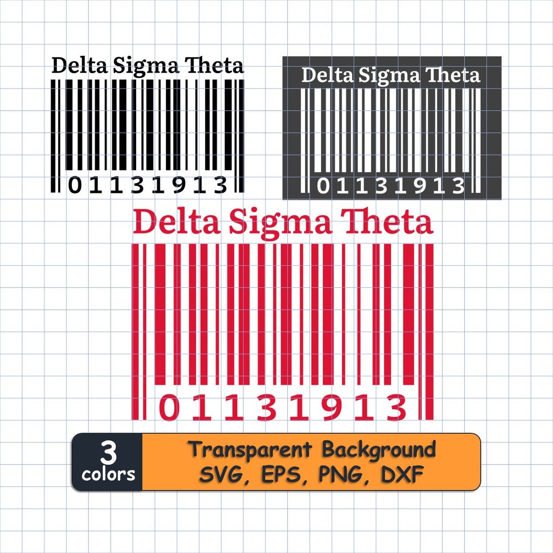 3 Barcodes, Delta Sigma Theta SVG, 1913 Delta Sigma, Delta Png, Delta ...