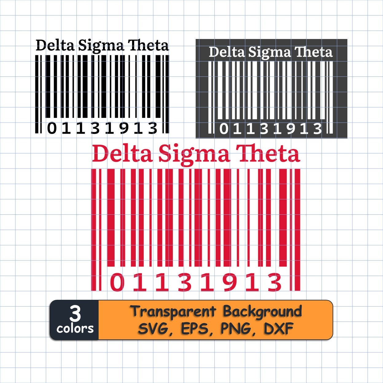 3 Barcodes, Delta Sigma Theta SVG, 1913 Delta Sigma, Delta Png, Delta ...