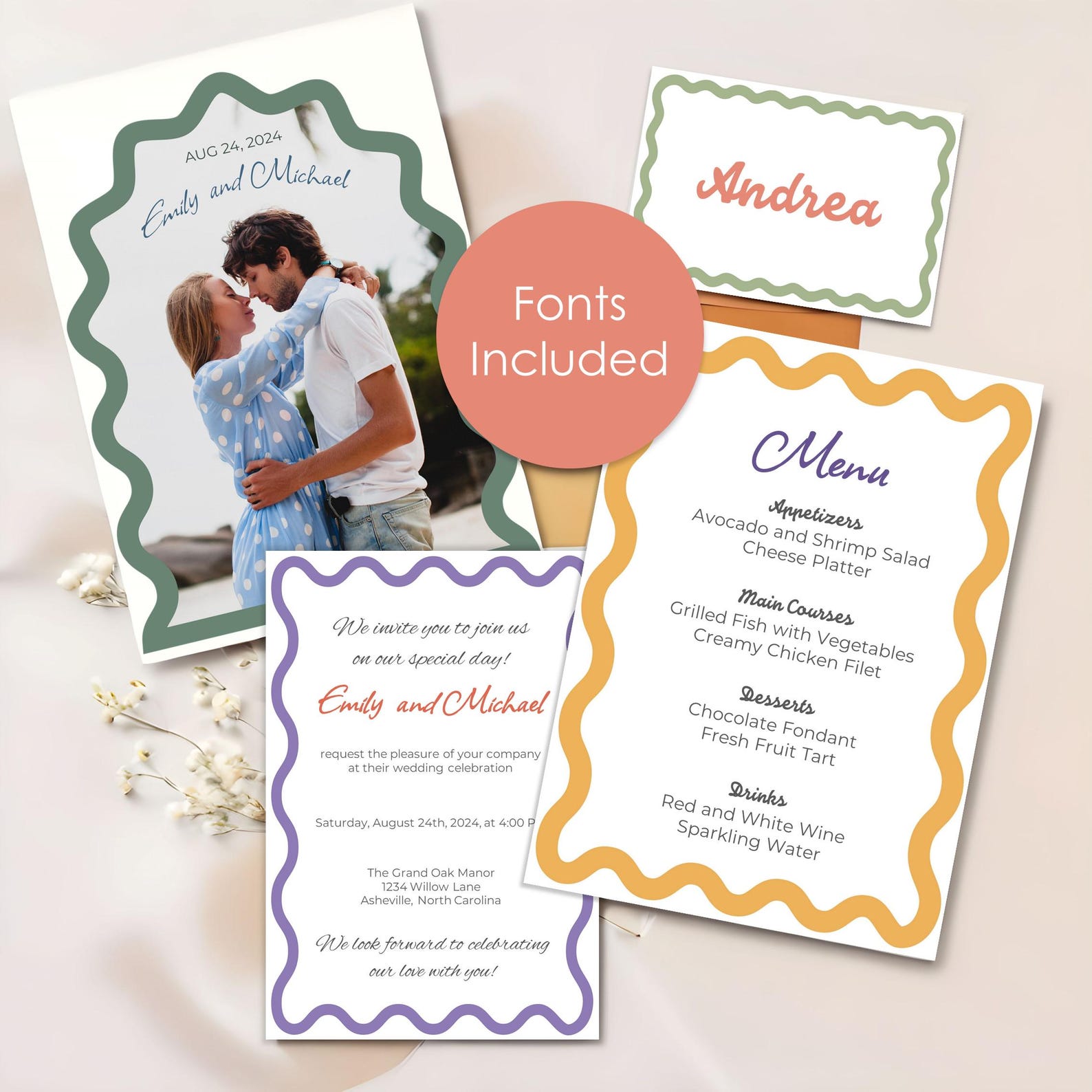 11 Wavy Frames SVG Bundle: Retro Scalloped Borders (digital Download ...