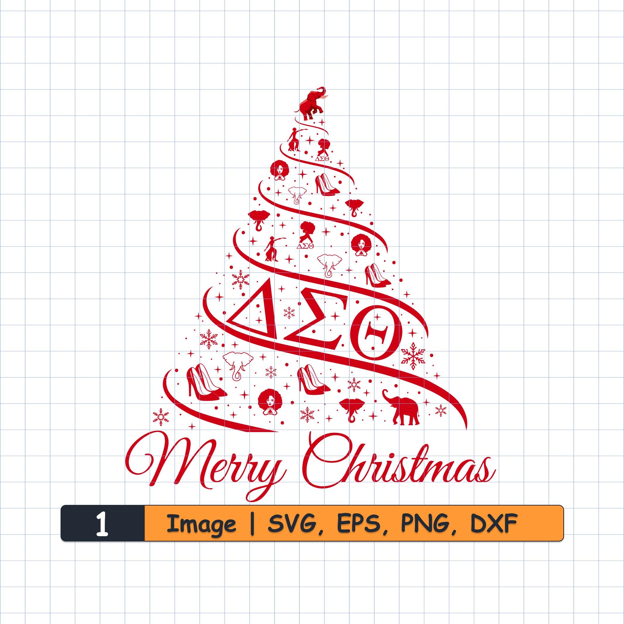 Delta Sigma Theta Christmas Tree SVG Bundle (digital Download) - Etsy