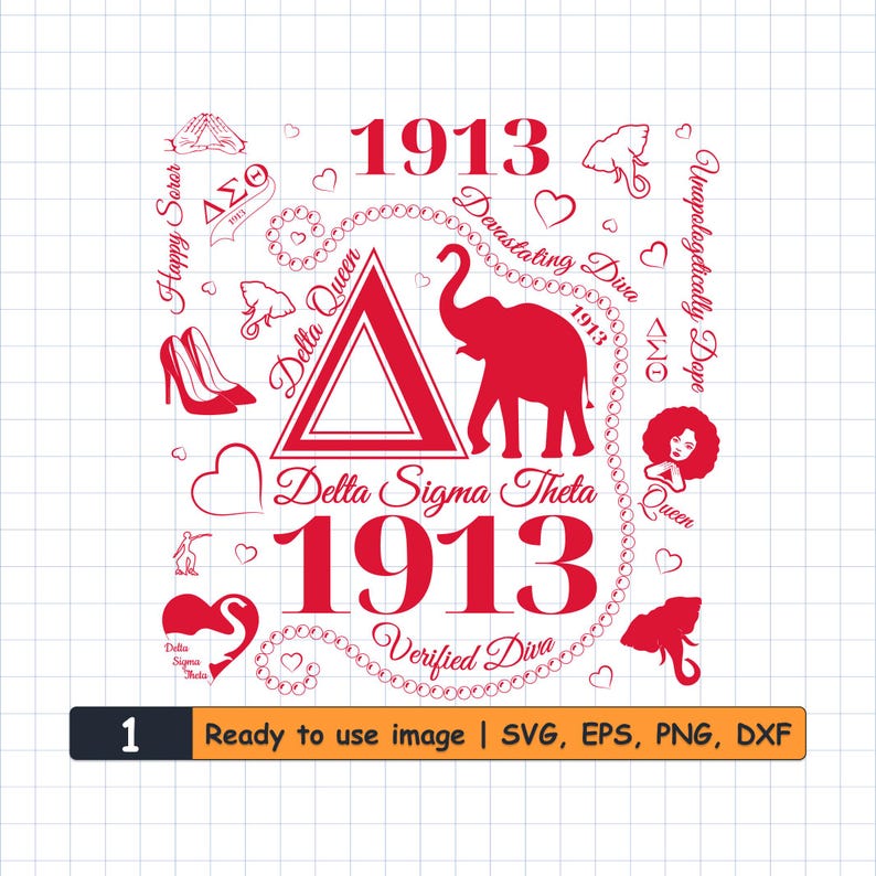 Delta Sigma Theta SVG: DST Composition Cut File (digital Download) - Etsy