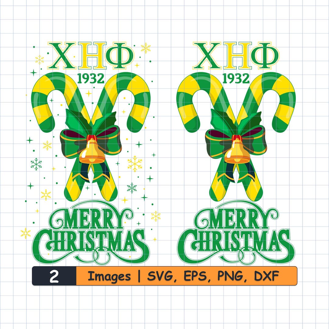 Chi Eta Phi Christmas SVG: Nurse Sorority Greek Letters (digital ...