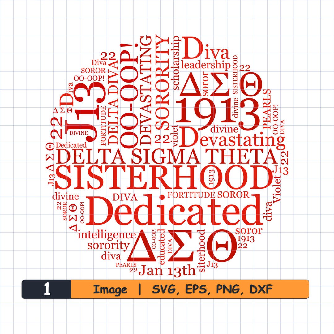 Delta Sigma Theta SVG, Dxf, Png, Eps Bundle. DST Svg, Delta Sigma Theta ...