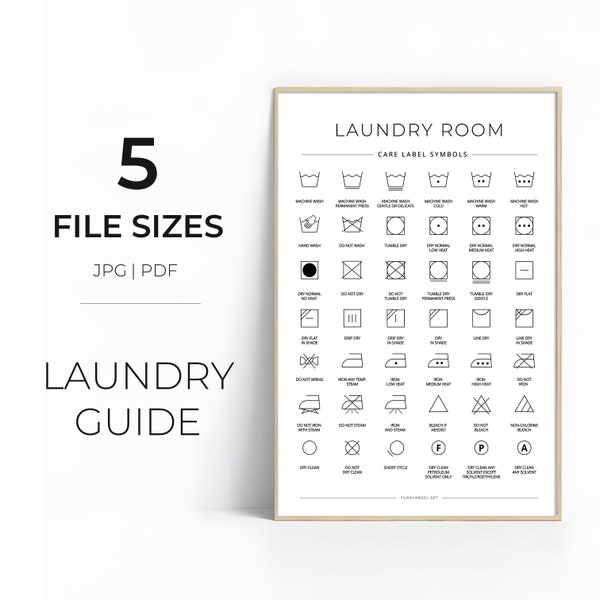 Laundry Symbols - Etsy