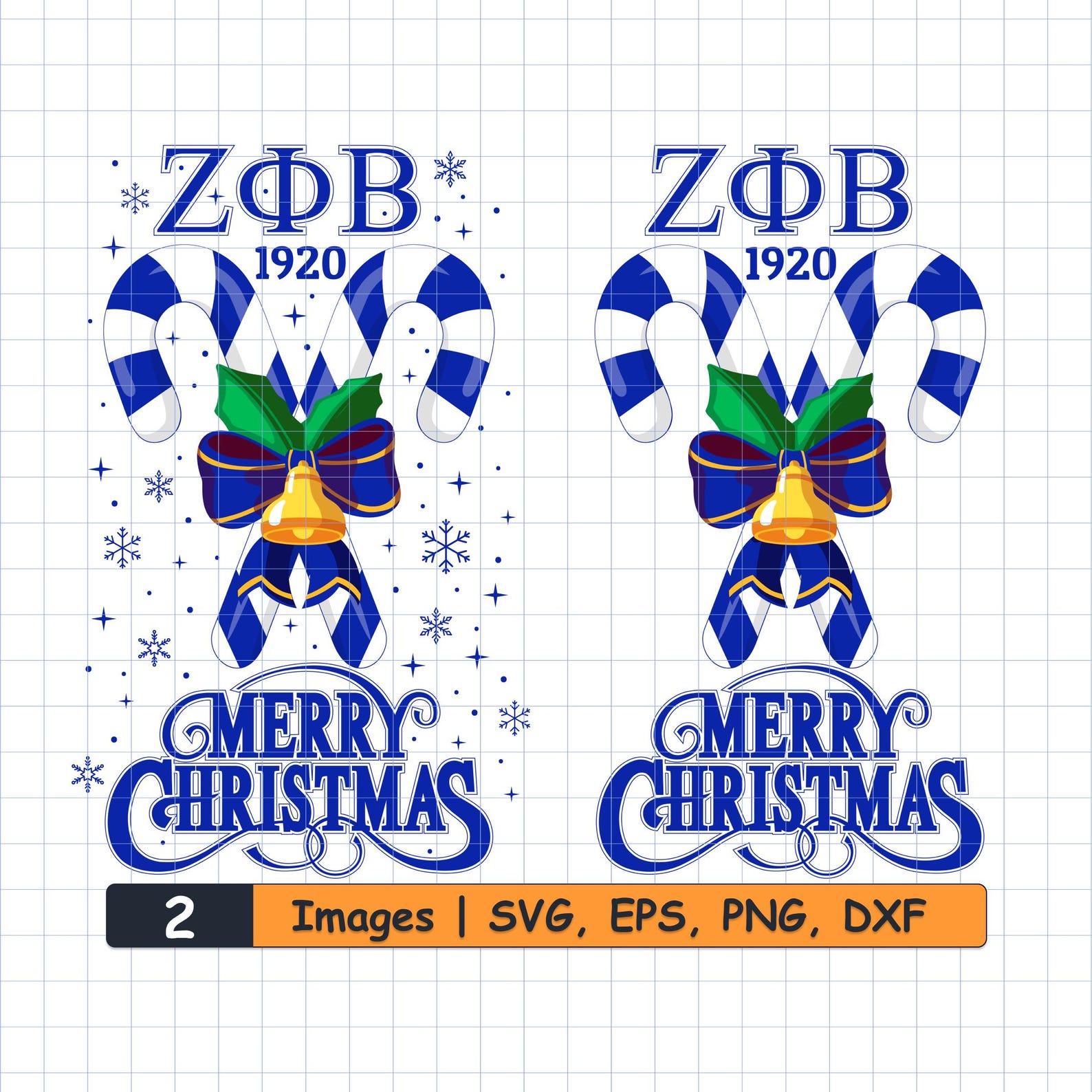 Zeta Phi Beta Christmas SVG Bundle: Sorority Candy Cane (digital ...