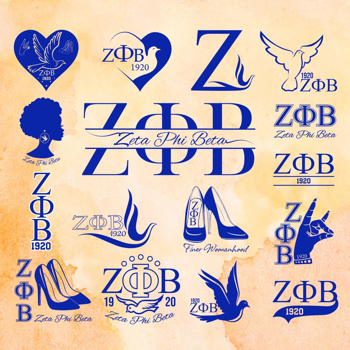 16 Zeta Phi Beta Svg, Dxf, Png, Eps Bundle. ZPB Svg, Zeta Phi Beta, ZPB ...