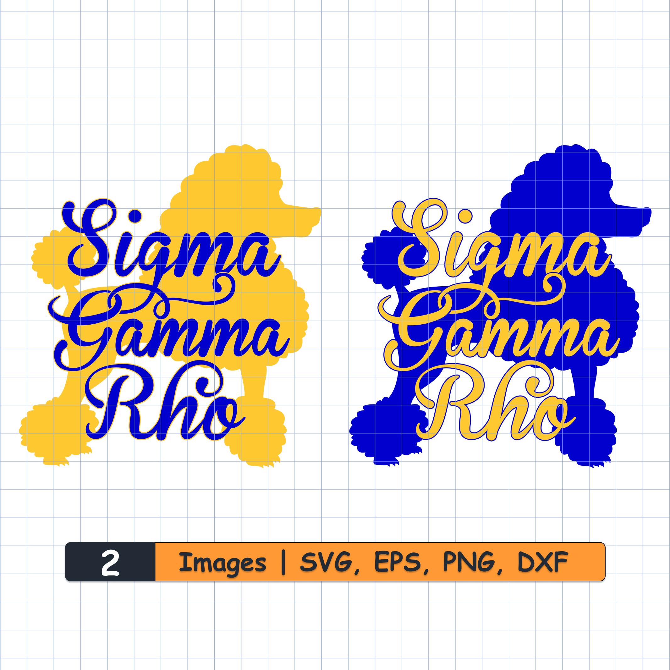 Sigma Gamma Rho SVG Bundle: Sgrho Sorority Letters, Poodle (digital ...