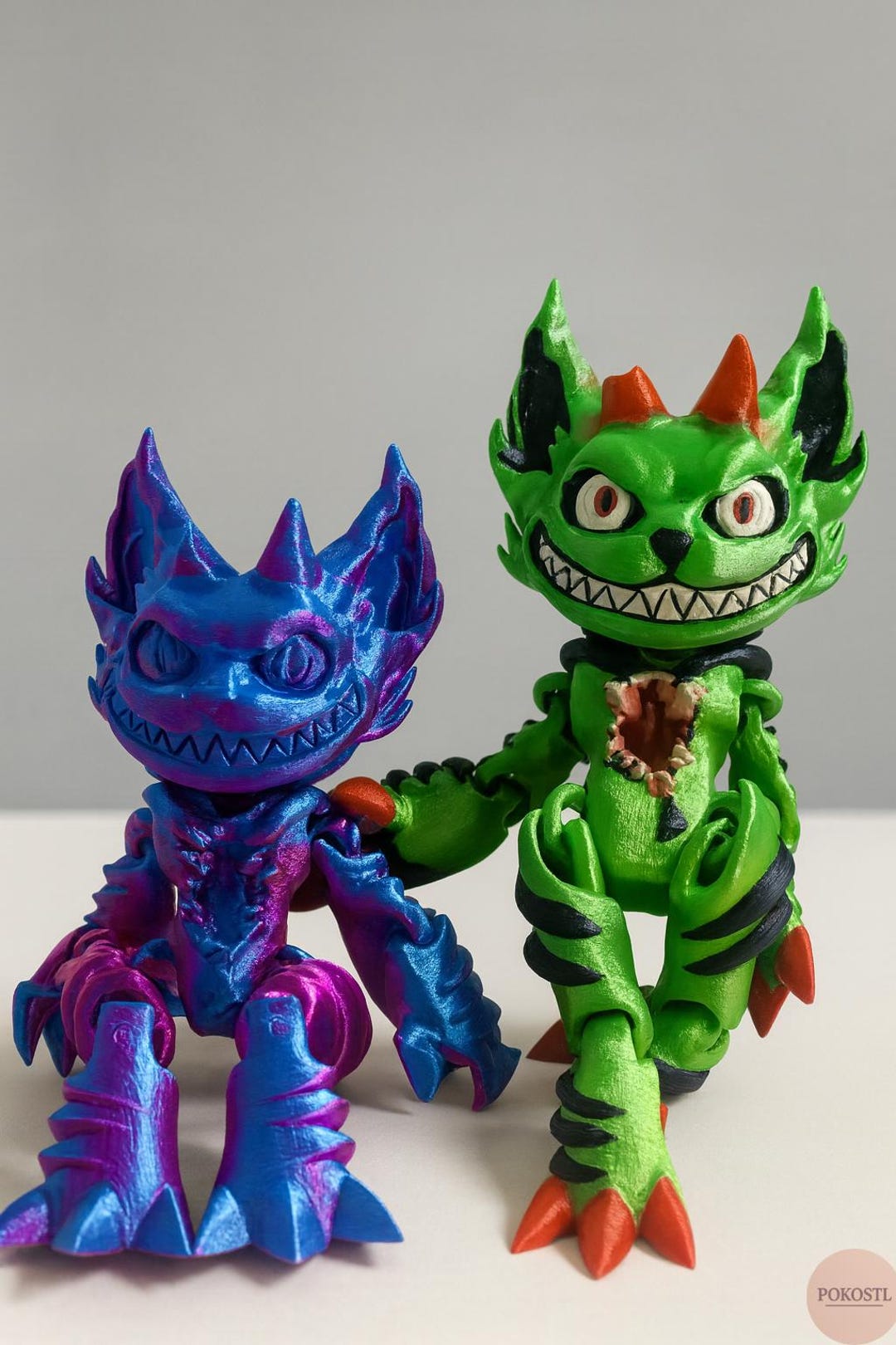 Articulated Monster Cat 3D Printable STL – Poseable Flexi Creature ...