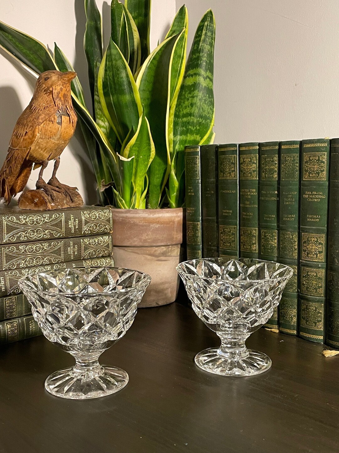 Antique C.1927-1939 E&L Edinburgh Cut Lead Crystal Sundae Dishes Set of ...