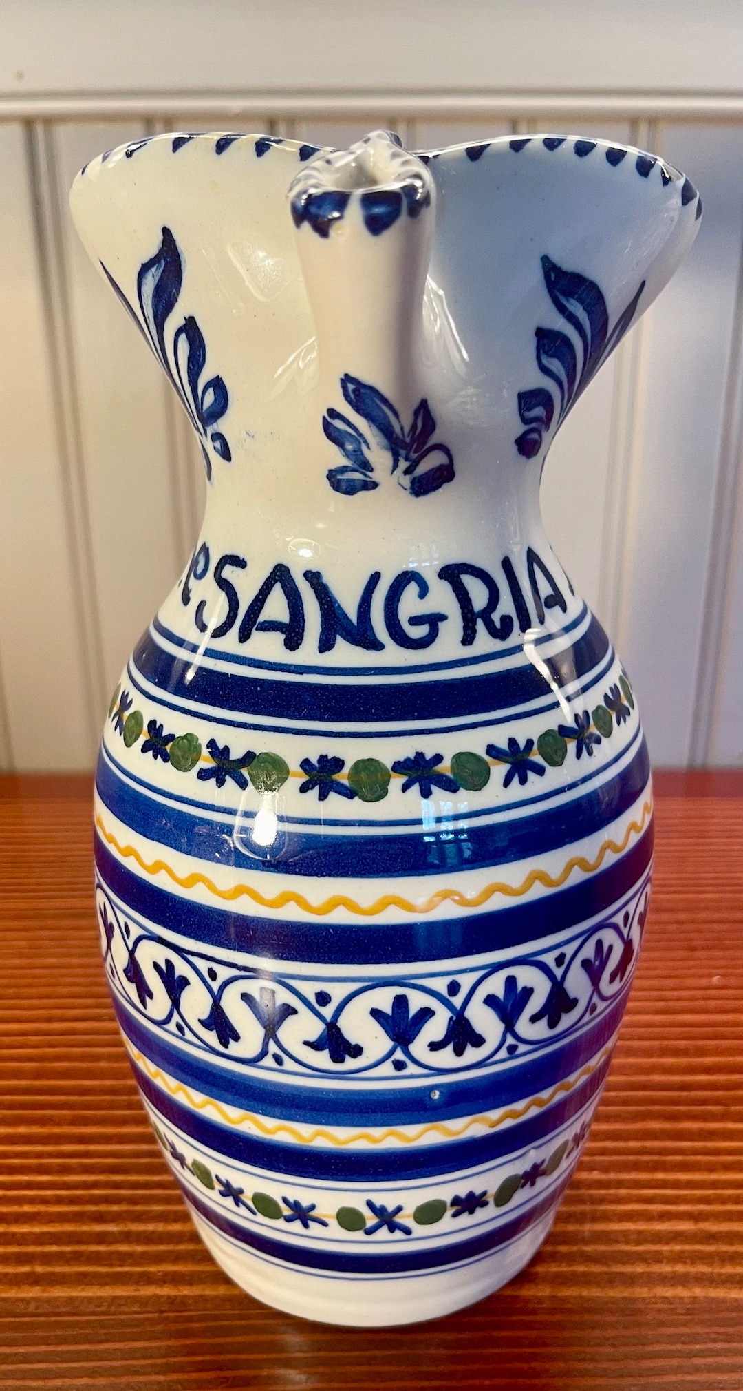 Spanish Sangria Pitcher, Hand Crafted, Painted in Barrio Santa Cruz ...