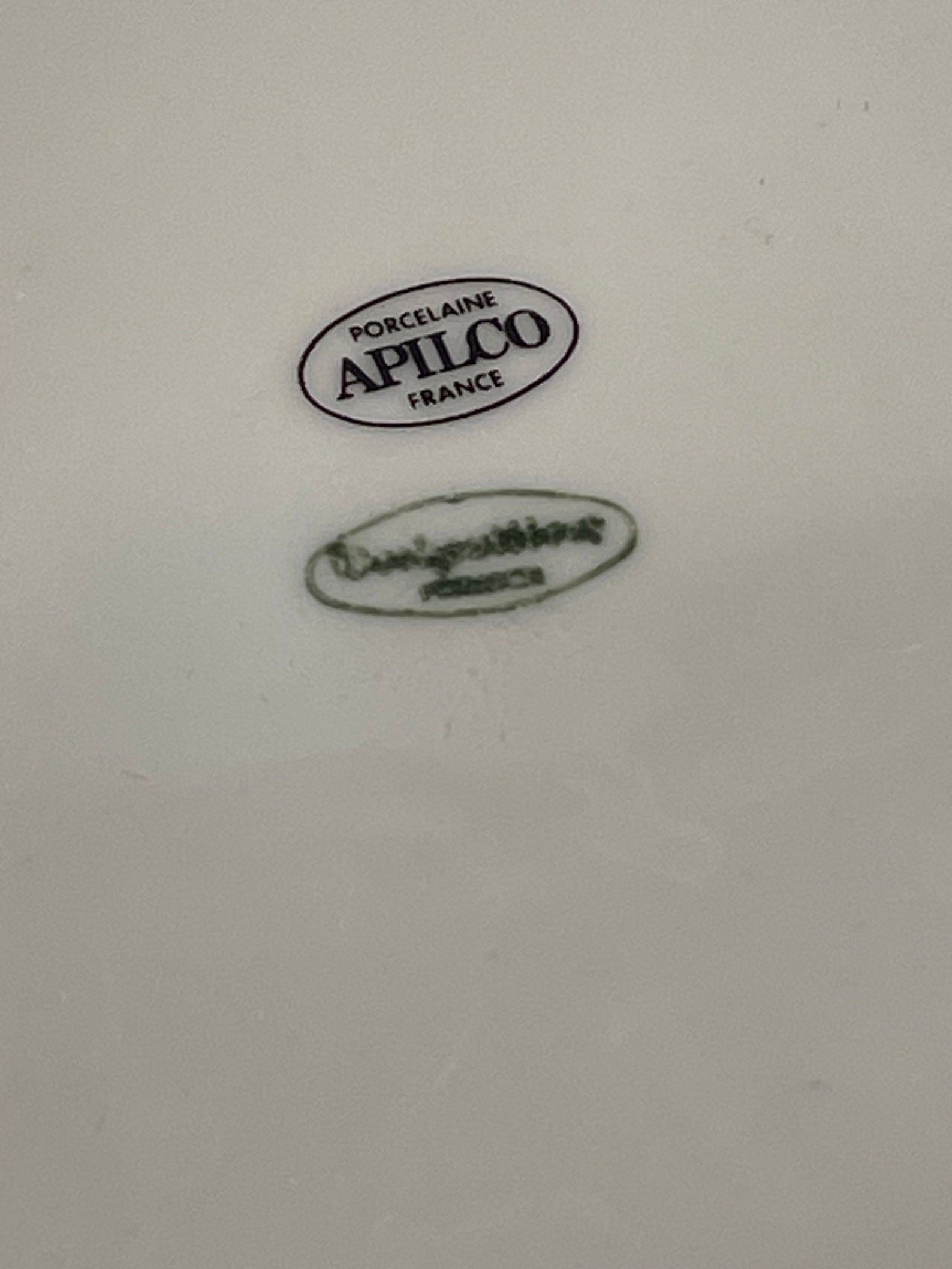 Set of 8 Apilco Porcelain Dinner Plates With Faux Marble Design Faux ...