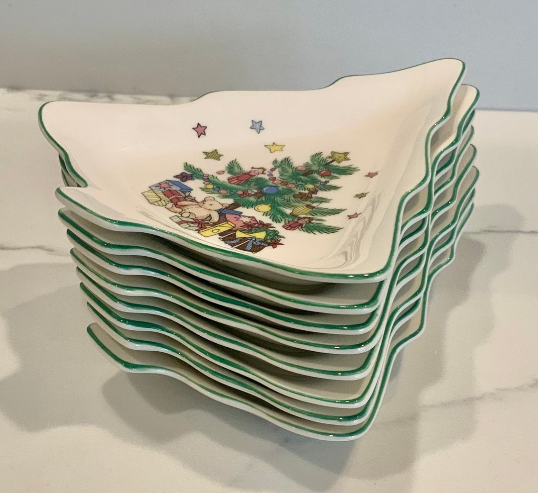 4 or 8 Nikko Christmas Tree Shaped Candy/nut Dishes, Vintage, 6”, Made ...