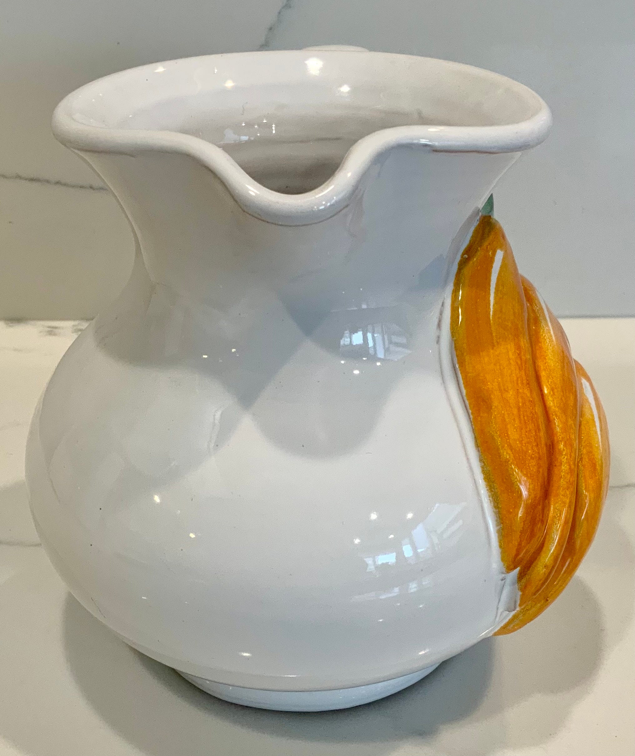 Italian Ceramic Pitcher, Made in Italy, Handpainted, Carrot Design ...