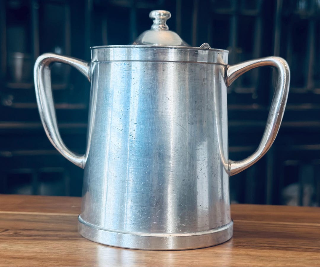 Hinged Sugar Pitcher, Double Handled, Grand Silver Co, Wear Brite ...