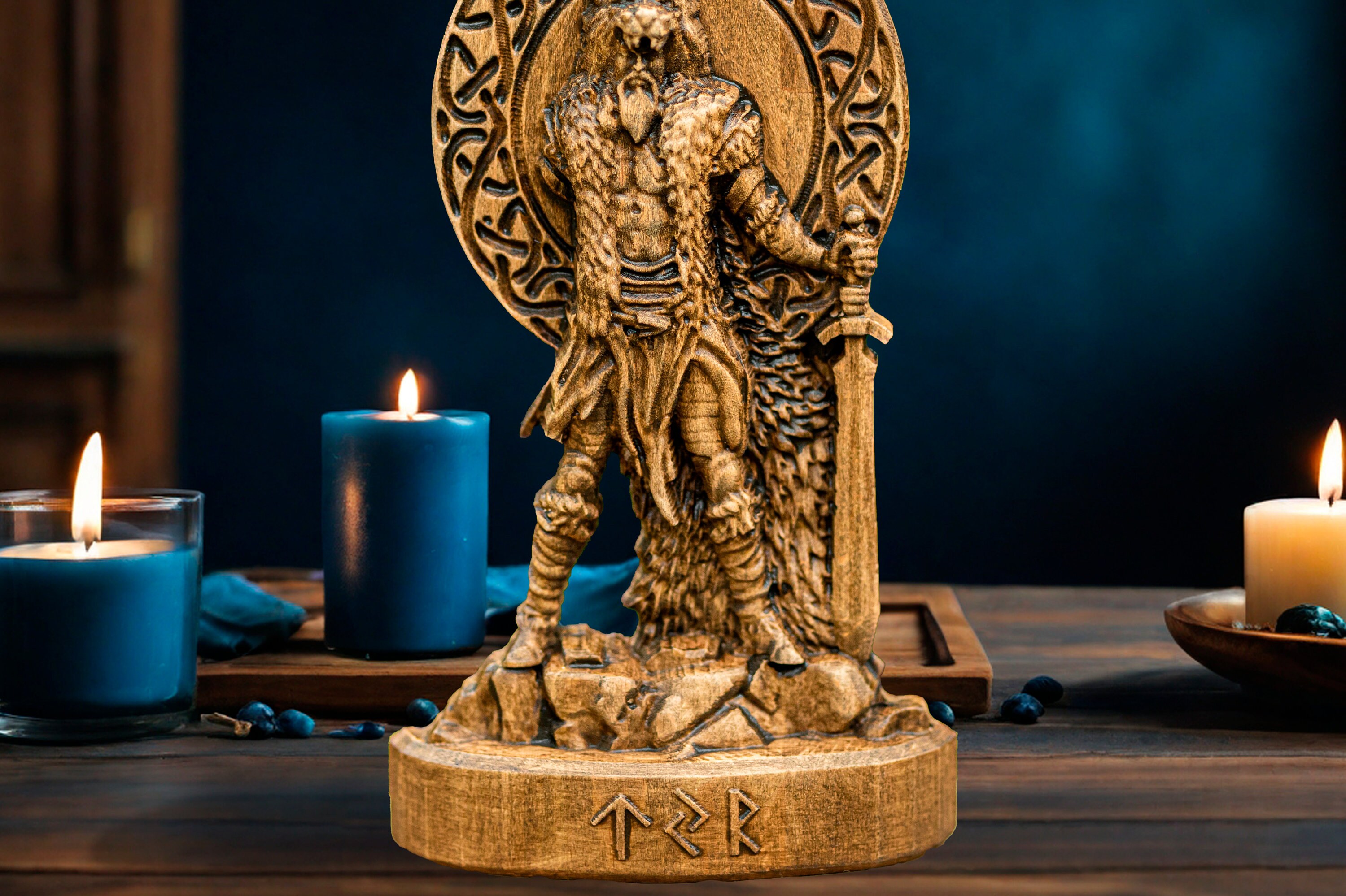 Tyr Statue Norse Pantheon Viking Pagan Asatru Heathen God Scandinavian ...