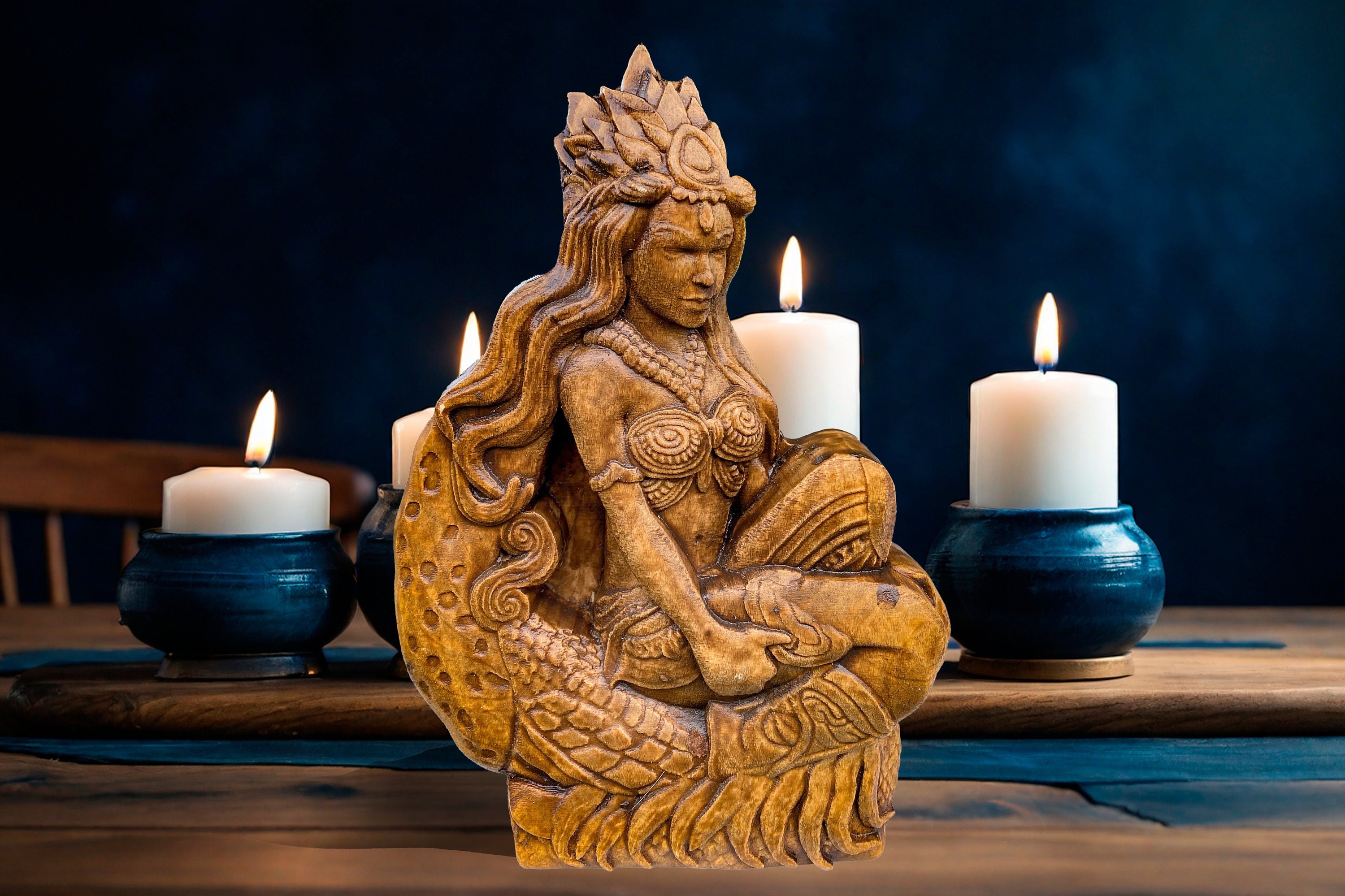 Yemaya Statue Orisha Yemaya Yoruba Goddess of the Living Ocean Yemaya ...