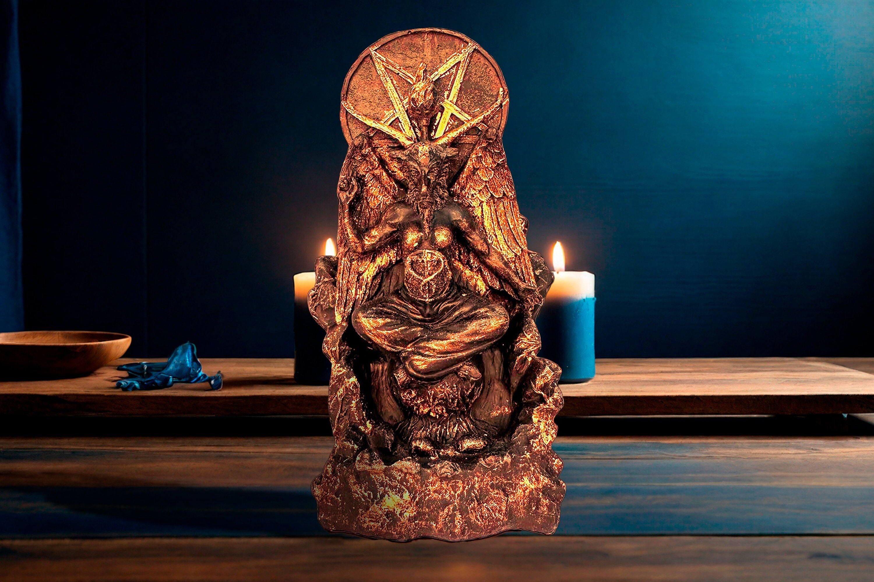 Baphomet Statue Home Altar Wicca and Occult Enthusiasts Baphomet Altar ...