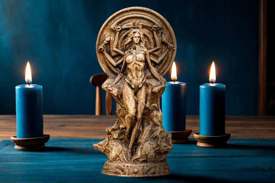 Hecate Goddess of Witchcraft Statue Hekate Mini Altar Kit Hecate Ritual ...