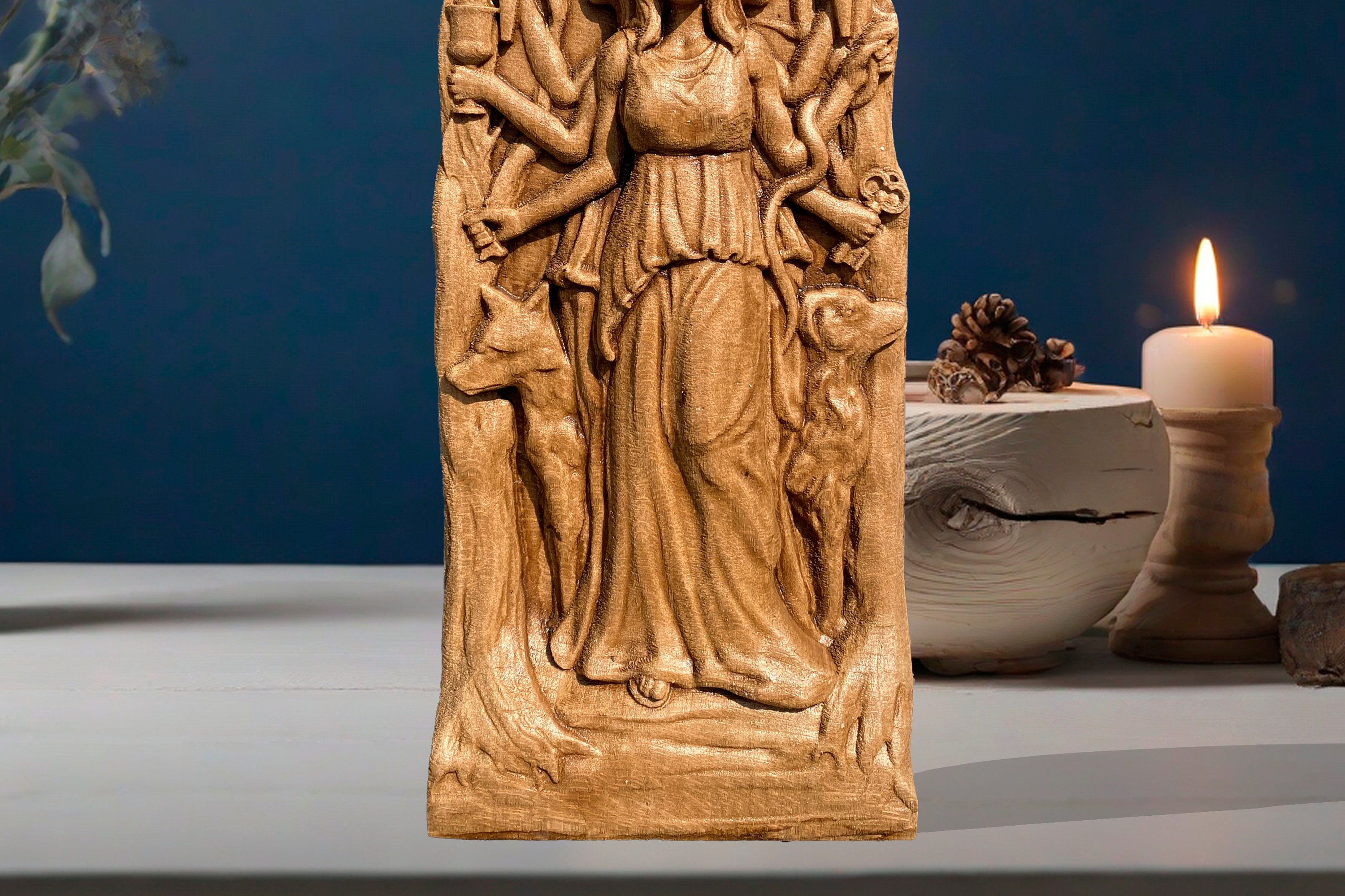Hecate Statue Greek Goddess Hexe for Pagan Home Altar Statue Hecate Key ...