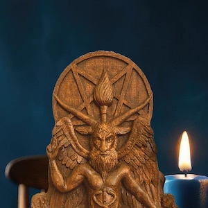 Baphomet Statue Home Altar Wicca and Occult Enthusiasts Baphomet Altar ...