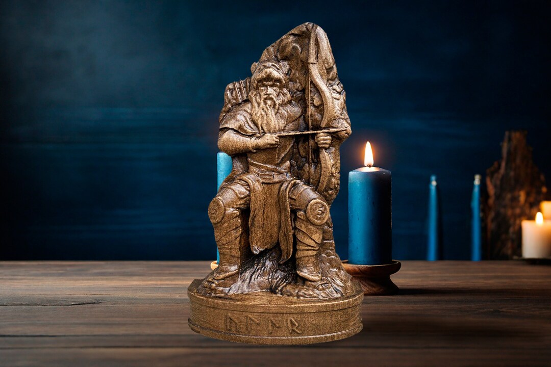 Ullr Ull Norse God Statue Norse Pagan God Statue for Asatru Altar Kit ...