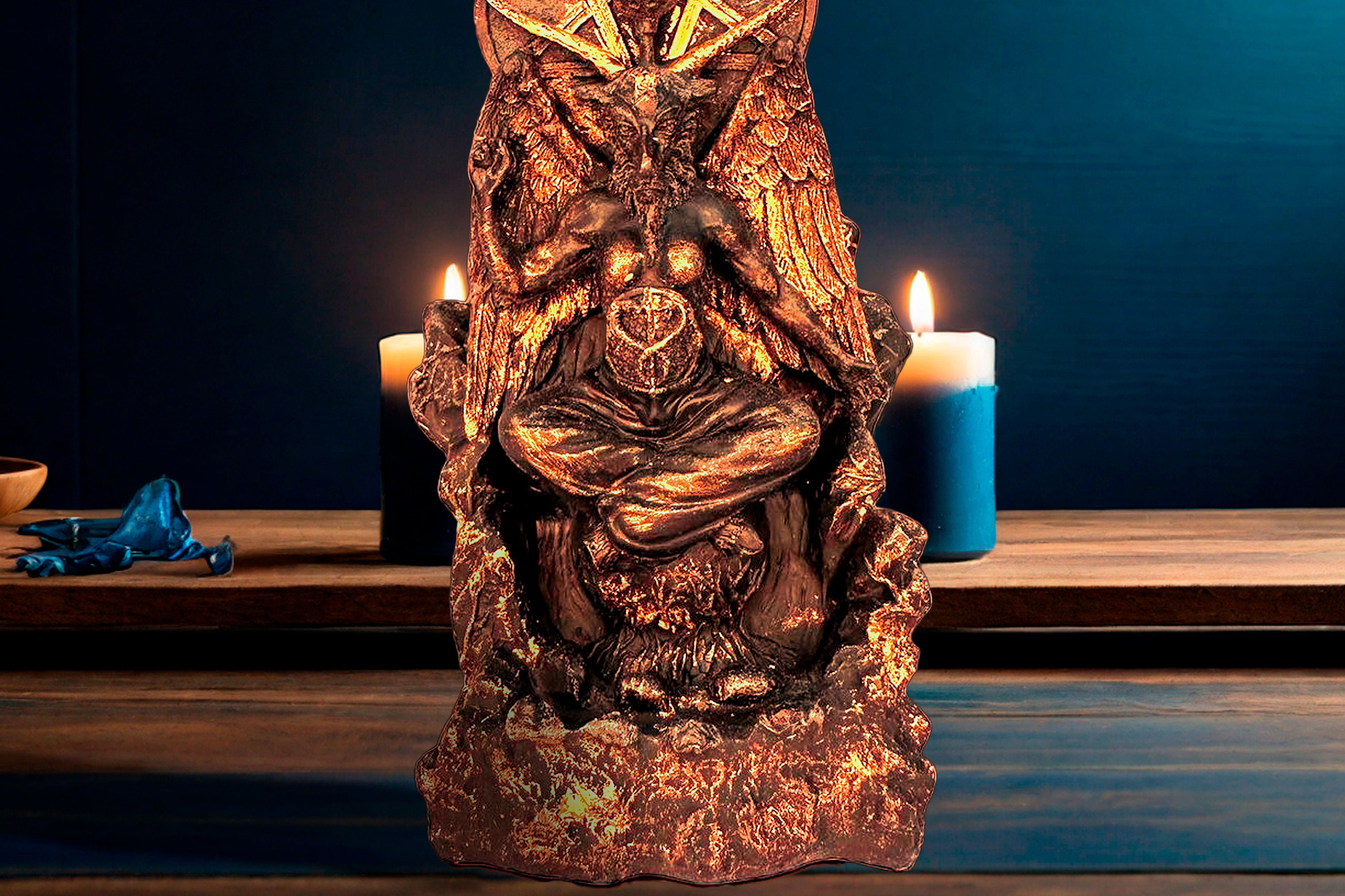 Baphomet Statue Home Altar Wicca and Occult Enthusiasts Baphomet Altar ...