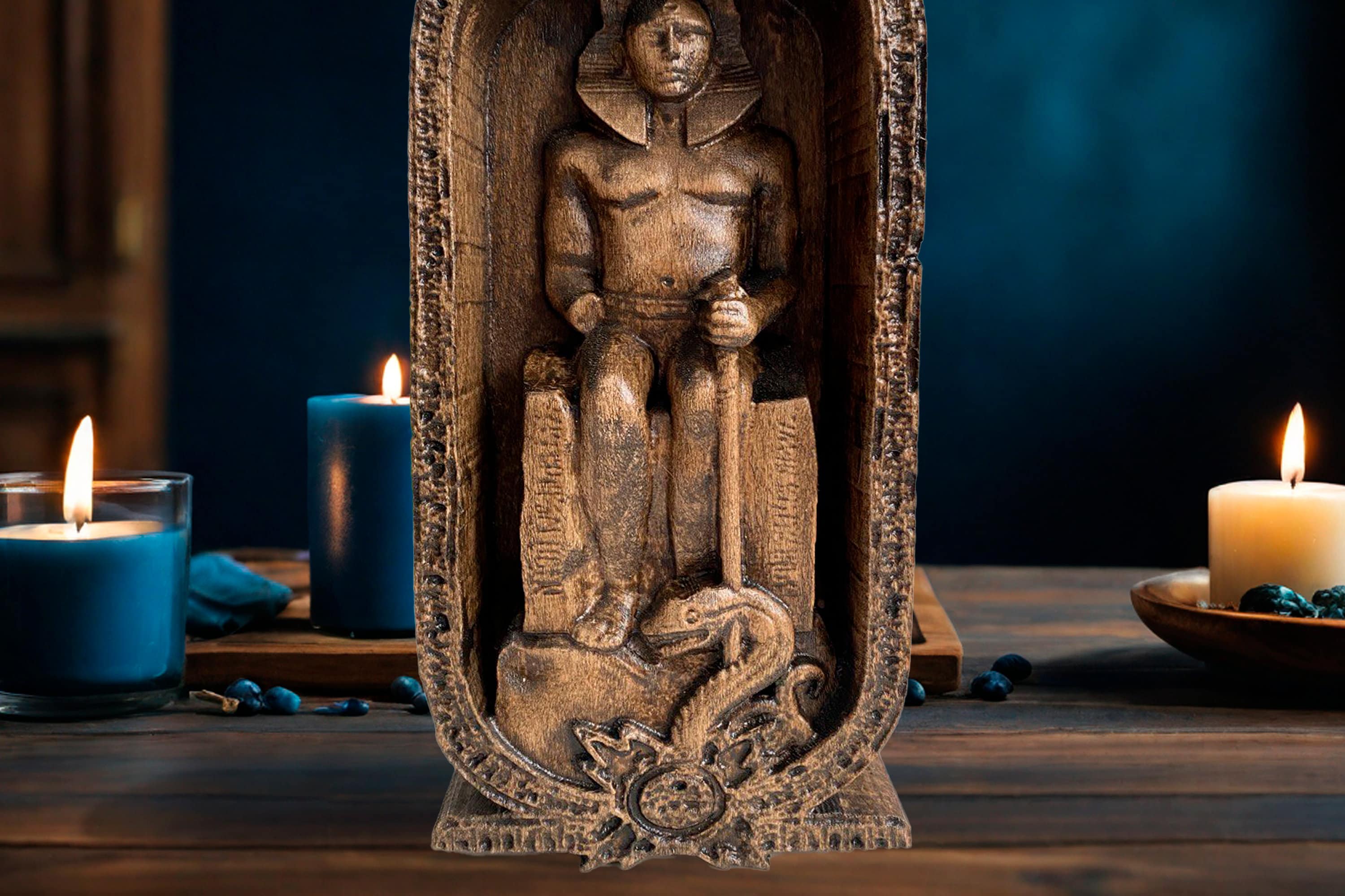 Pharaoh Amenhotep Egyptian Statue Ancient Egyptian Imhotep Statue ...