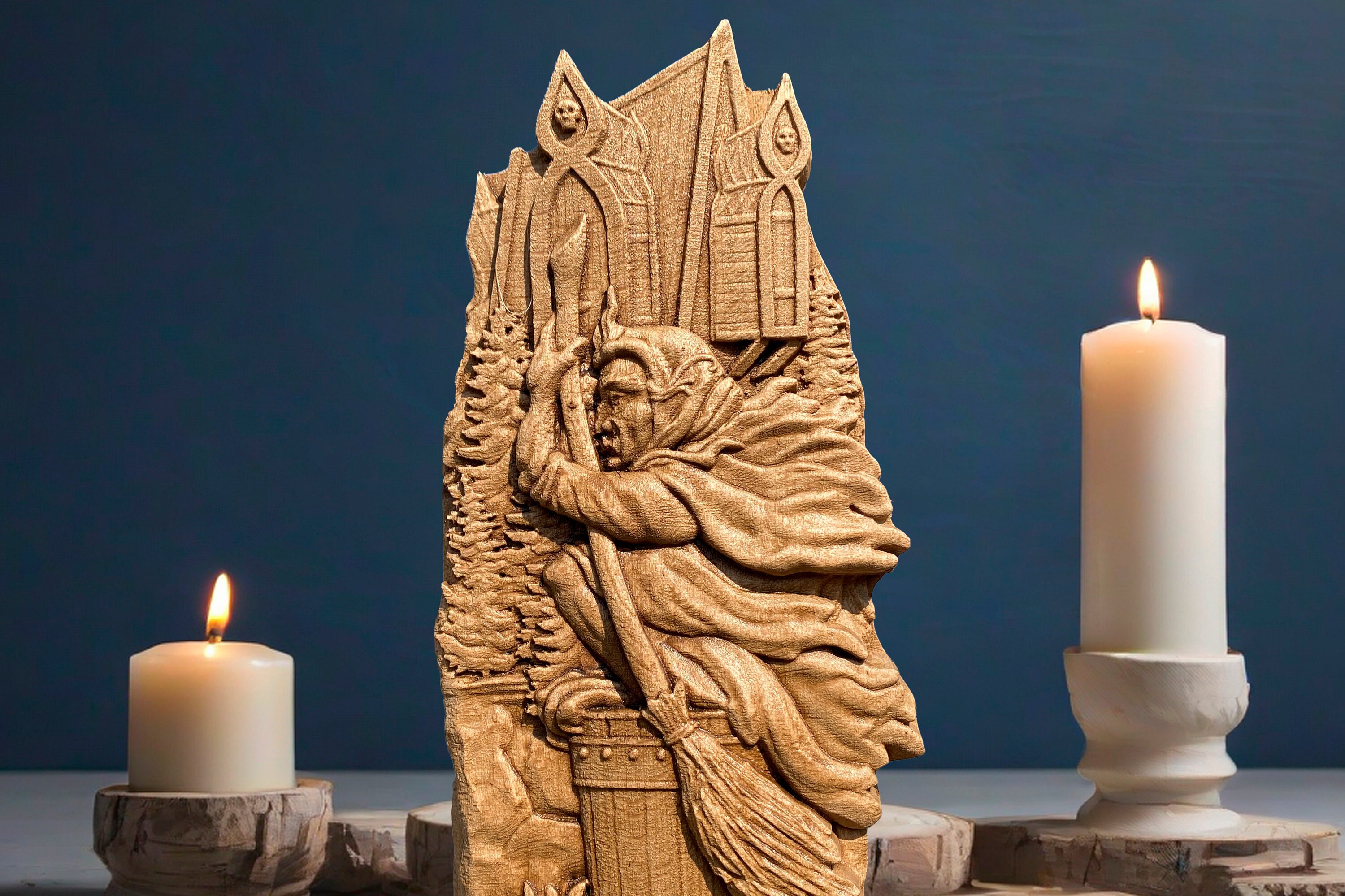 Baba Yaga Statue Baba Yaga Hut La Befana Russian Witch Sculpture Crone ...