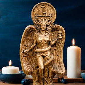 Lilith Statue Ishtar Inanna Wood Carved Astaroth Statue Handcrafted ...