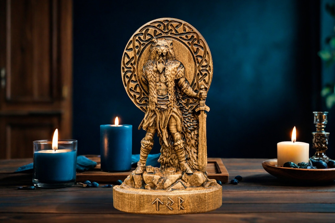 Tyr Statue Norse Pantheon Viking Pagan Asatru Heathen God Scandinavian ...