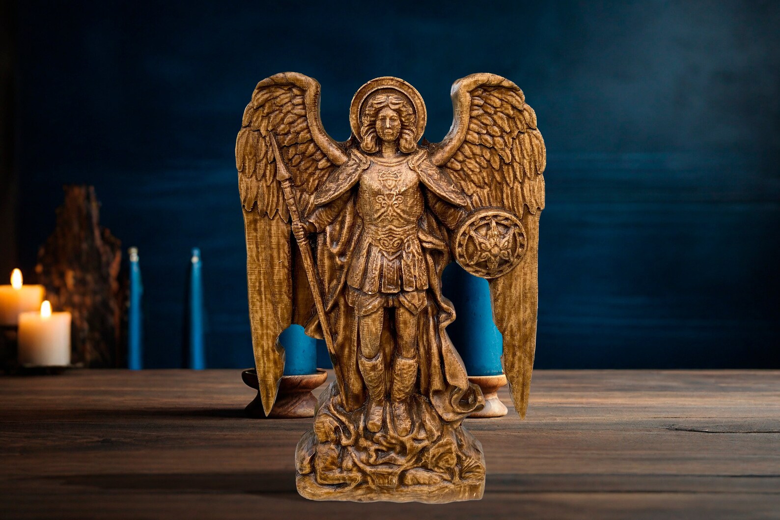 St. Michael Archangel Statue Saint Michael Altar Statue Christian Altar ...