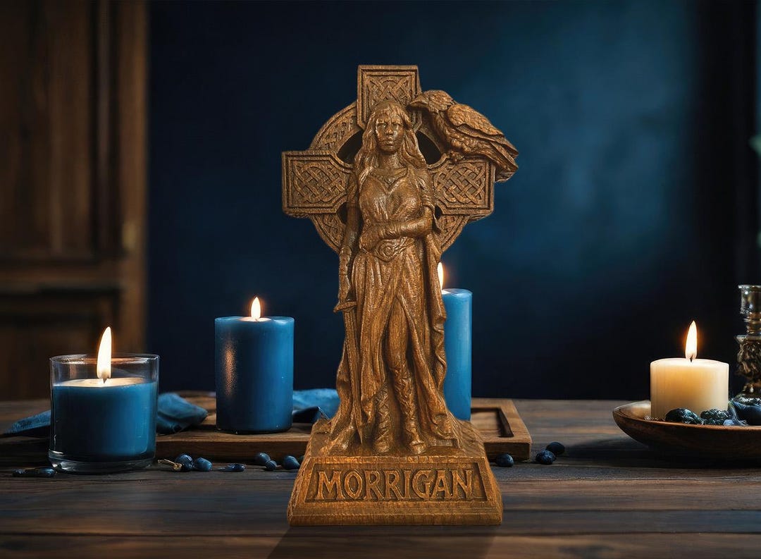 Morrigan Celtic Goddess Mystical Statue Morrigu War and Fate Goddess ...