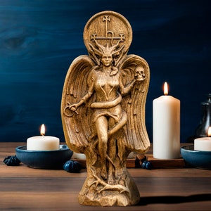 Lilith Statue Ishtar Inanna Wood Carved Astaroth Statue Handcrafted ...