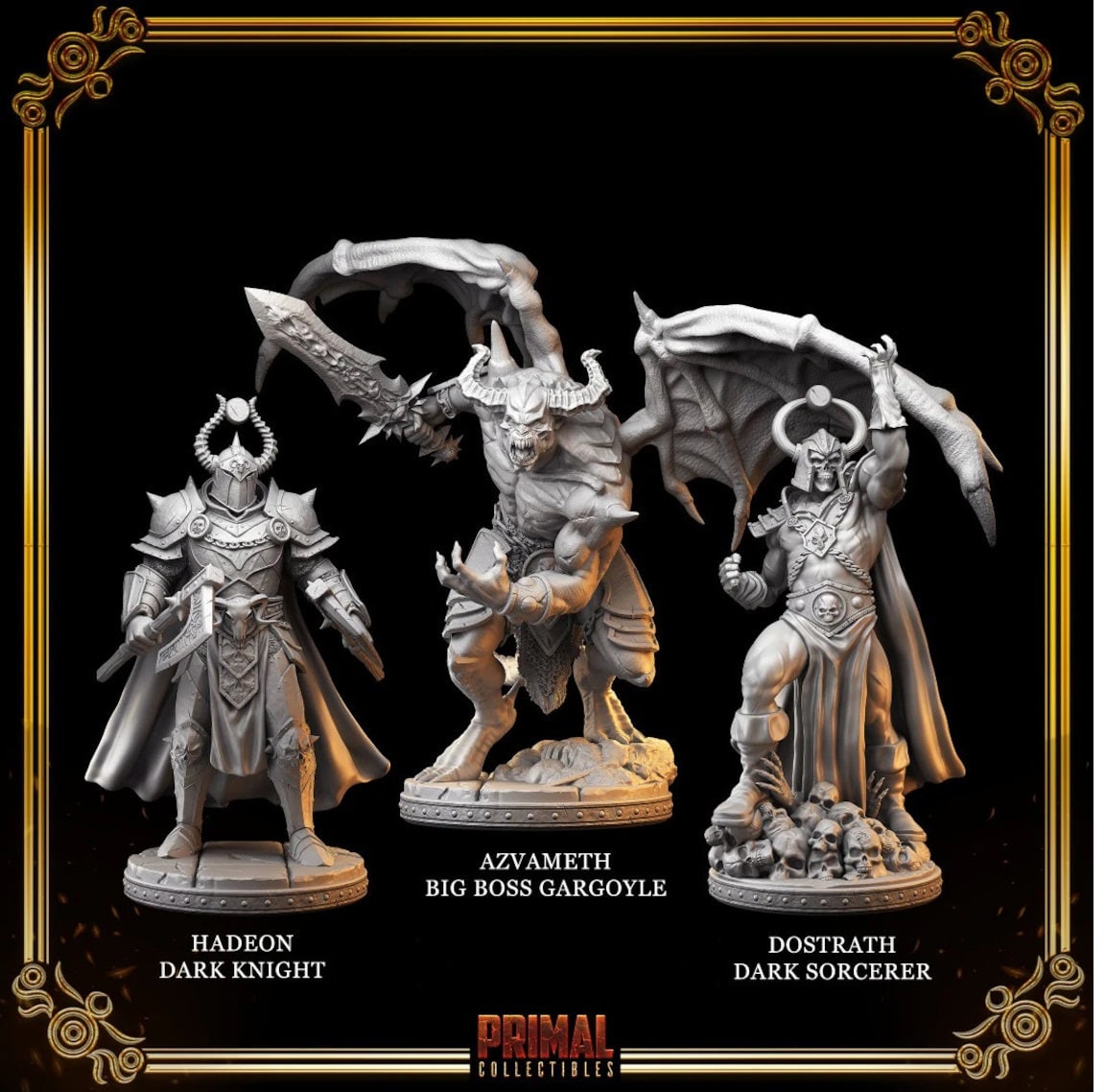 D&D Heroquest Mini's in 32mm Scale Gargoyle, Sorceror, Dark Knight - Etsy
