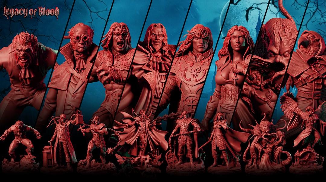 Dnd Castelvania Ravenloft Vampire Dracula Set 32mm Scale - Etsy UK