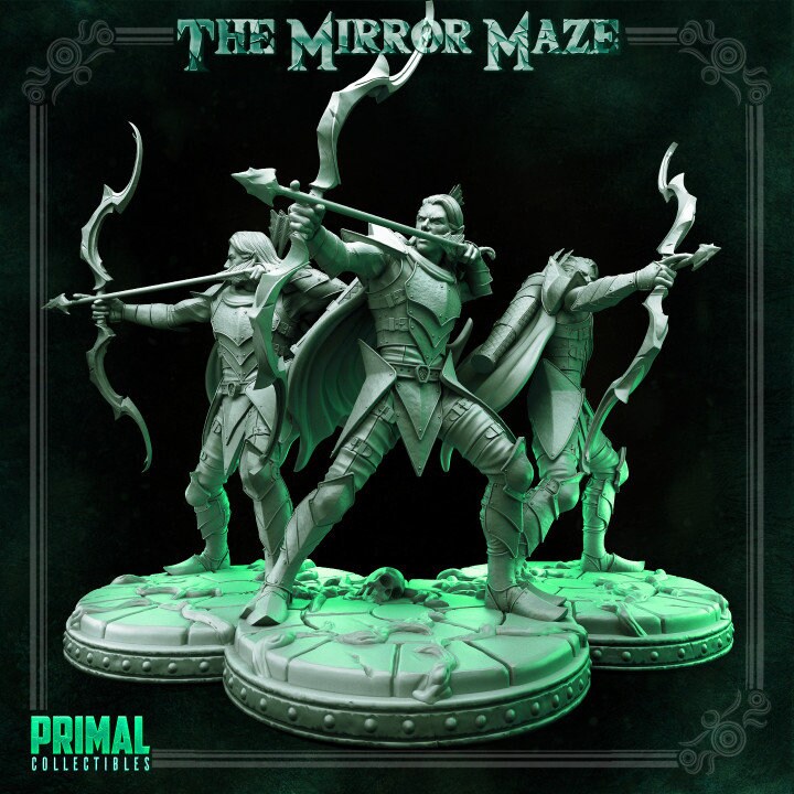 D&D Heroquest Elves Mage of the Mirror Pack Mini's 32mm 9 X Character ...