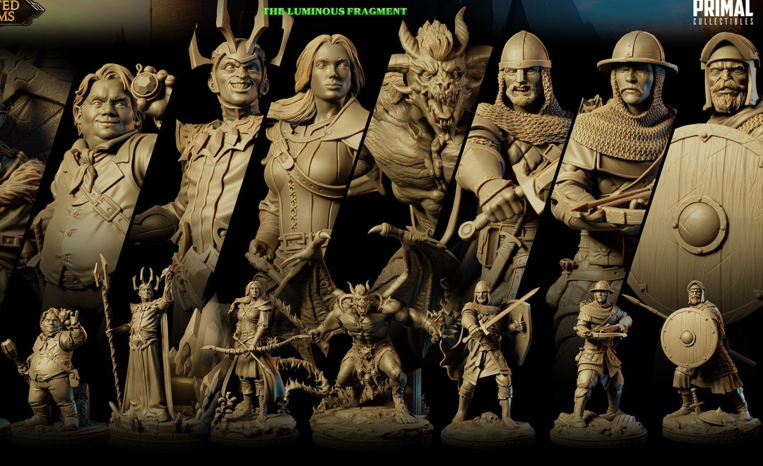 D&D Drizzt and the Crystal Shard Set: Errtu Cattie Akar Soldier Mini's ...