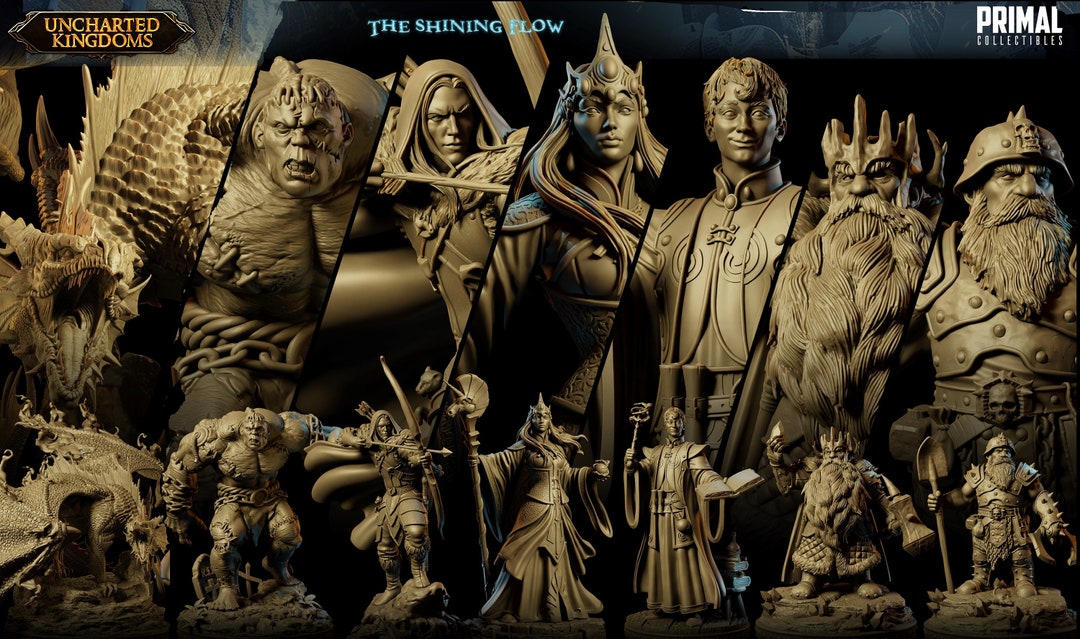 D&D Drizzt and the Crystal Shard Mini's 32mm Scale 7 X Character Set ...