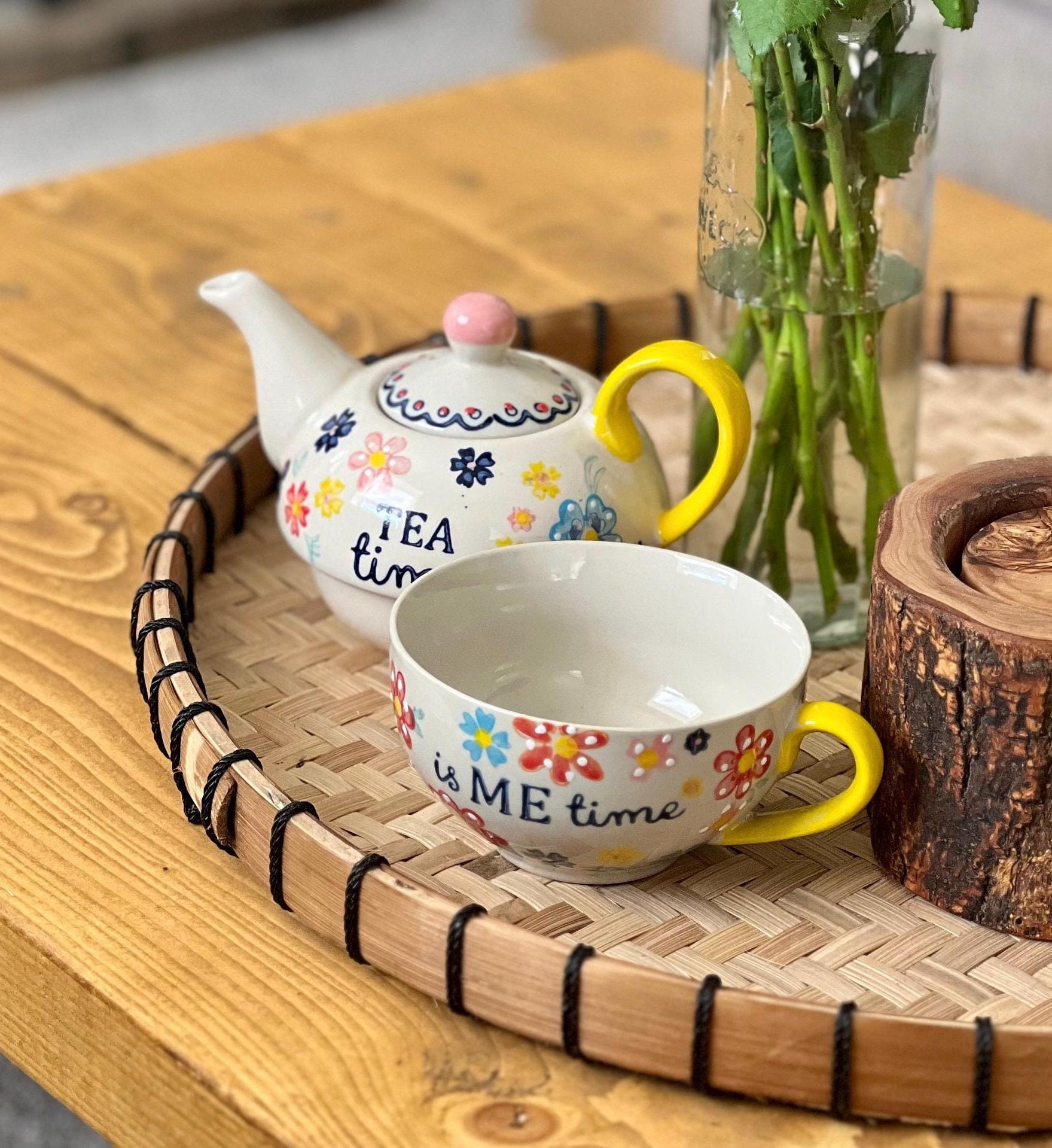 Floral Teapot & Mug Set ~ Tea for One - Etsy UK