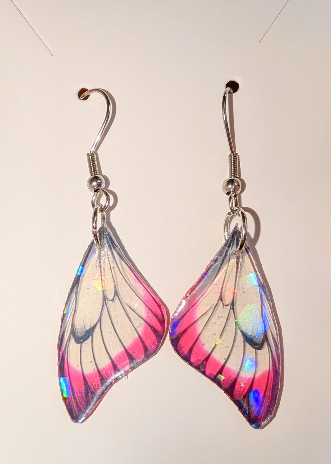Butterfly Wing Earrings/holographic/elegant/handmade Earrings/cosplay ...