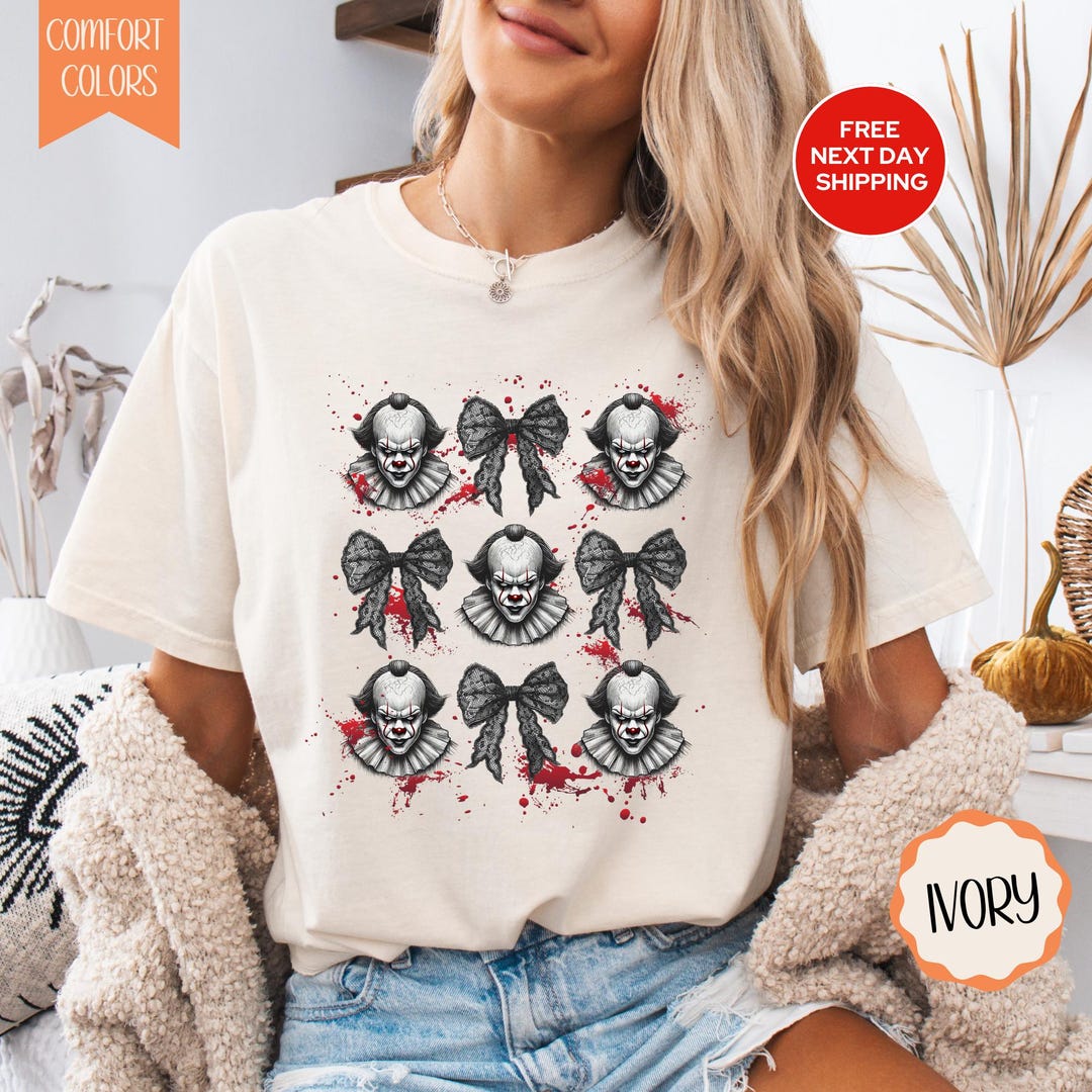 Horror Coquette Shirt Horror Characters Horror Coquette Bow Gothic Bow ...
