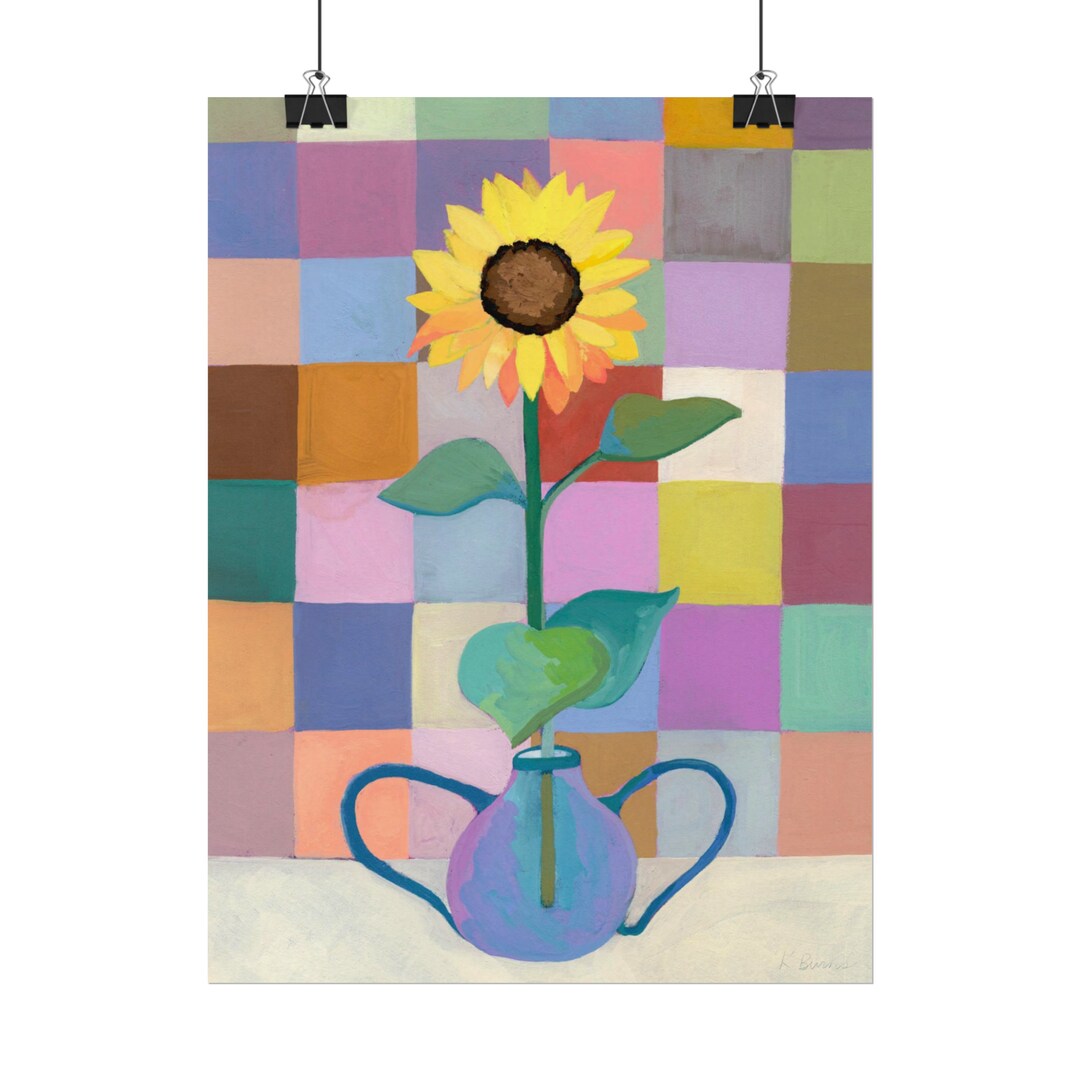 Colorful Sunflower Poster - Etsy