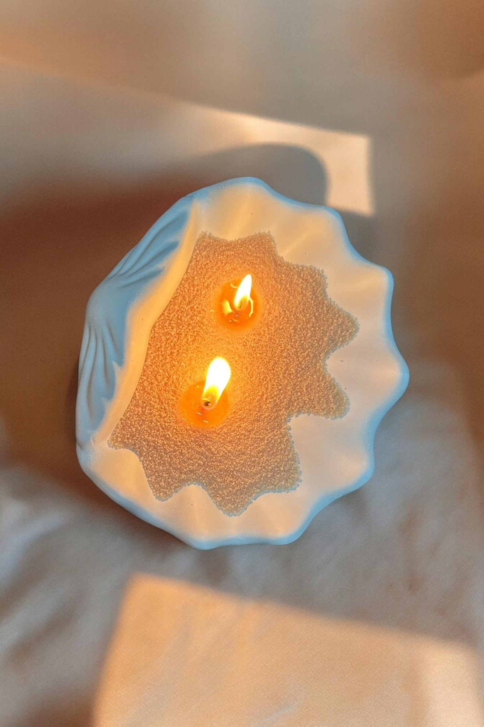 Seashell Pearl Candle | Powder Candle | Sand Candle in a CONCRETE ...