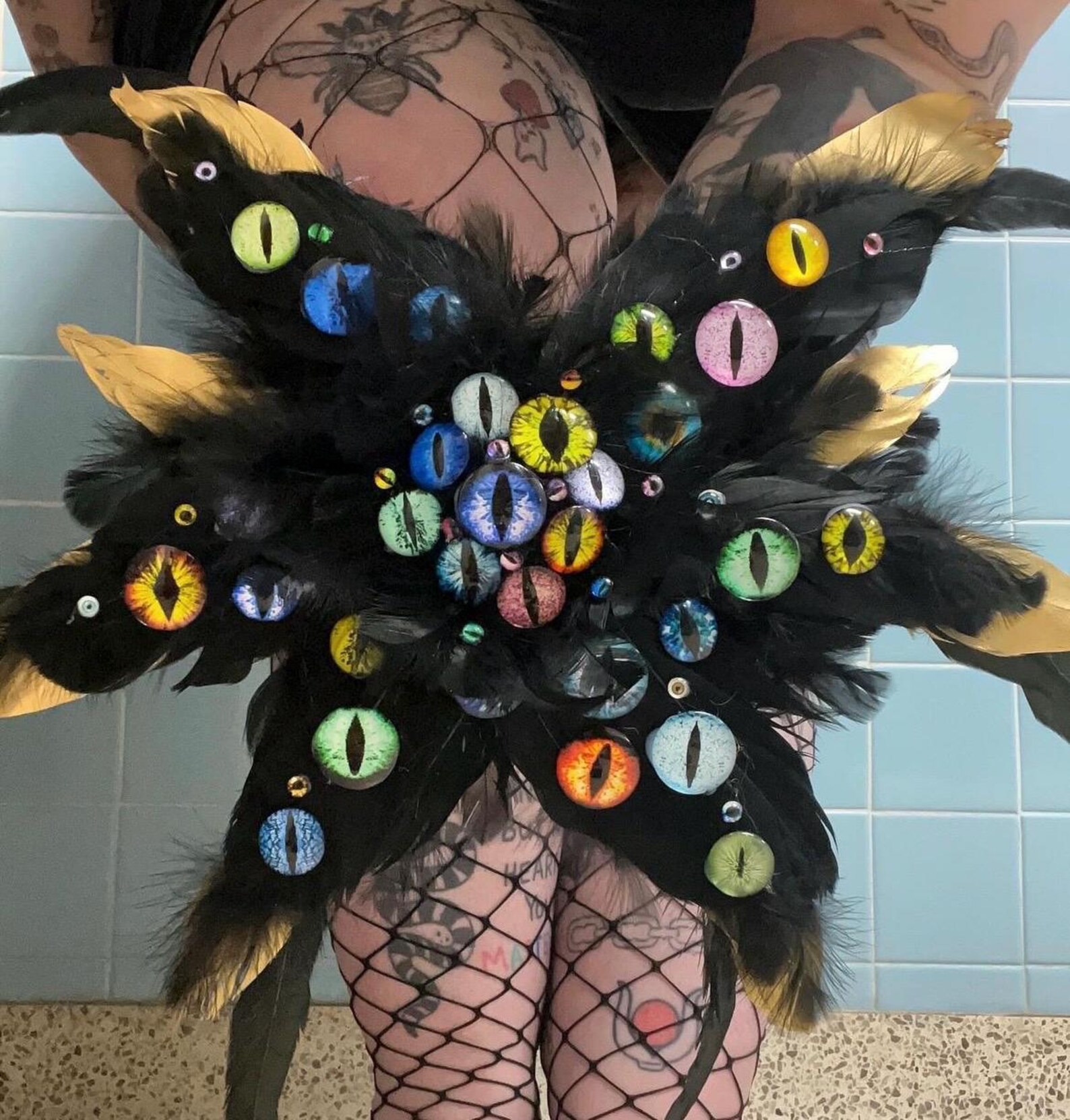 Biblically Accurate Angel Goth Baby Tree Topper, Dark Seraphim ...