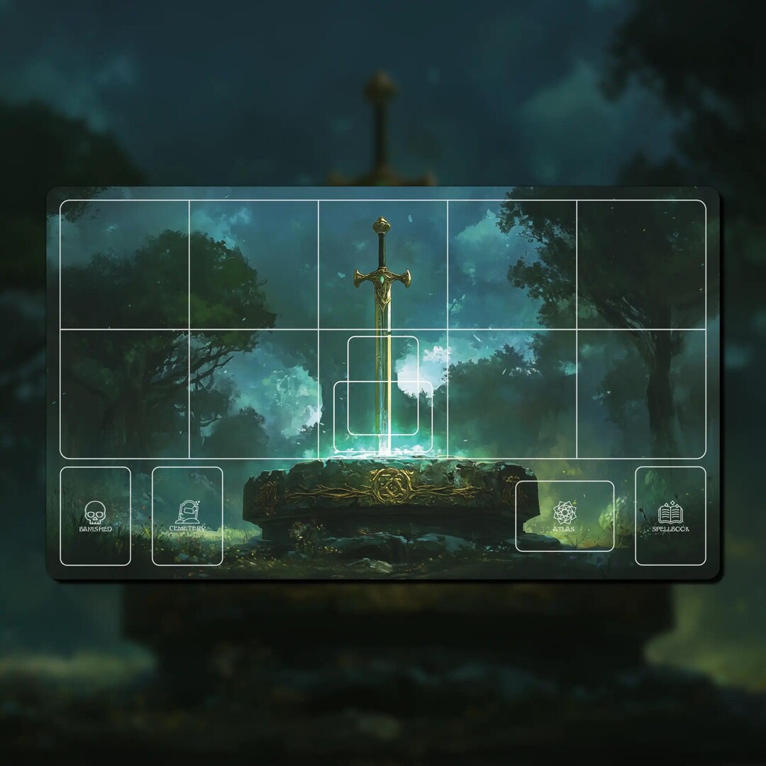 Sorcery: Contested Realm Playmat, the Sword in the Stone, 24x14 in ...
