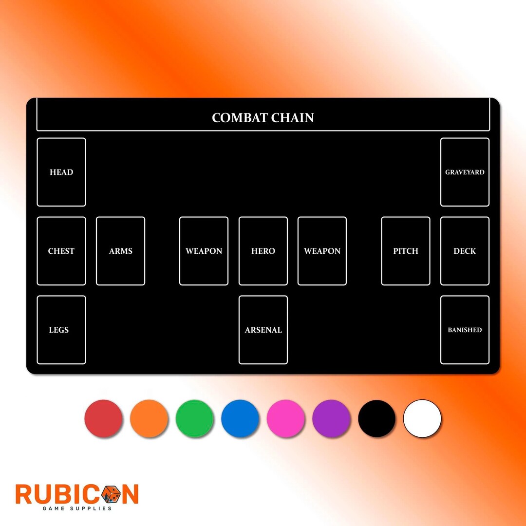 Flesh and Blood Playmat, 24"x14", Neoprene Dashboard Mat, 8 Colors ...