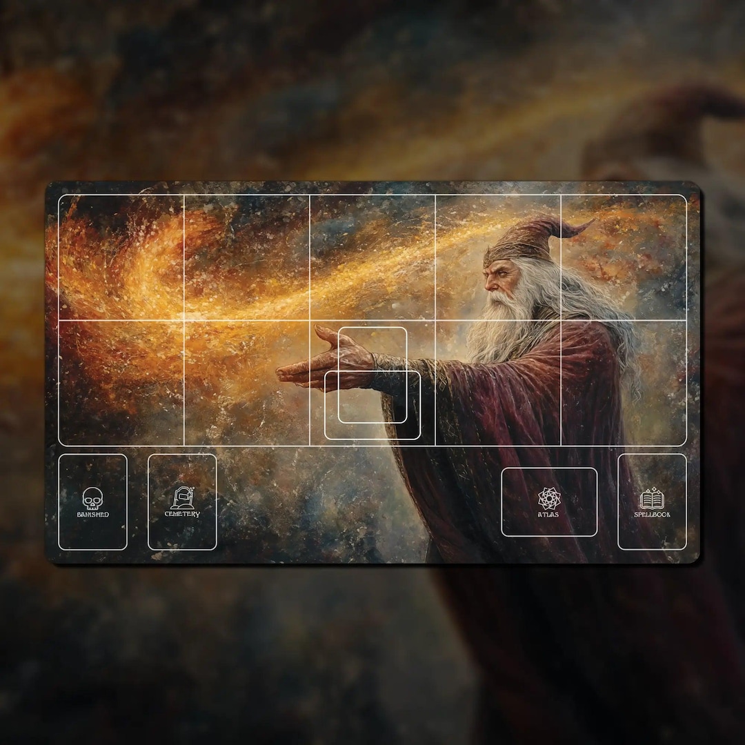 Sorcery: Contested Realm Playmat, Merlin the Enchanter, 24x14 in ...