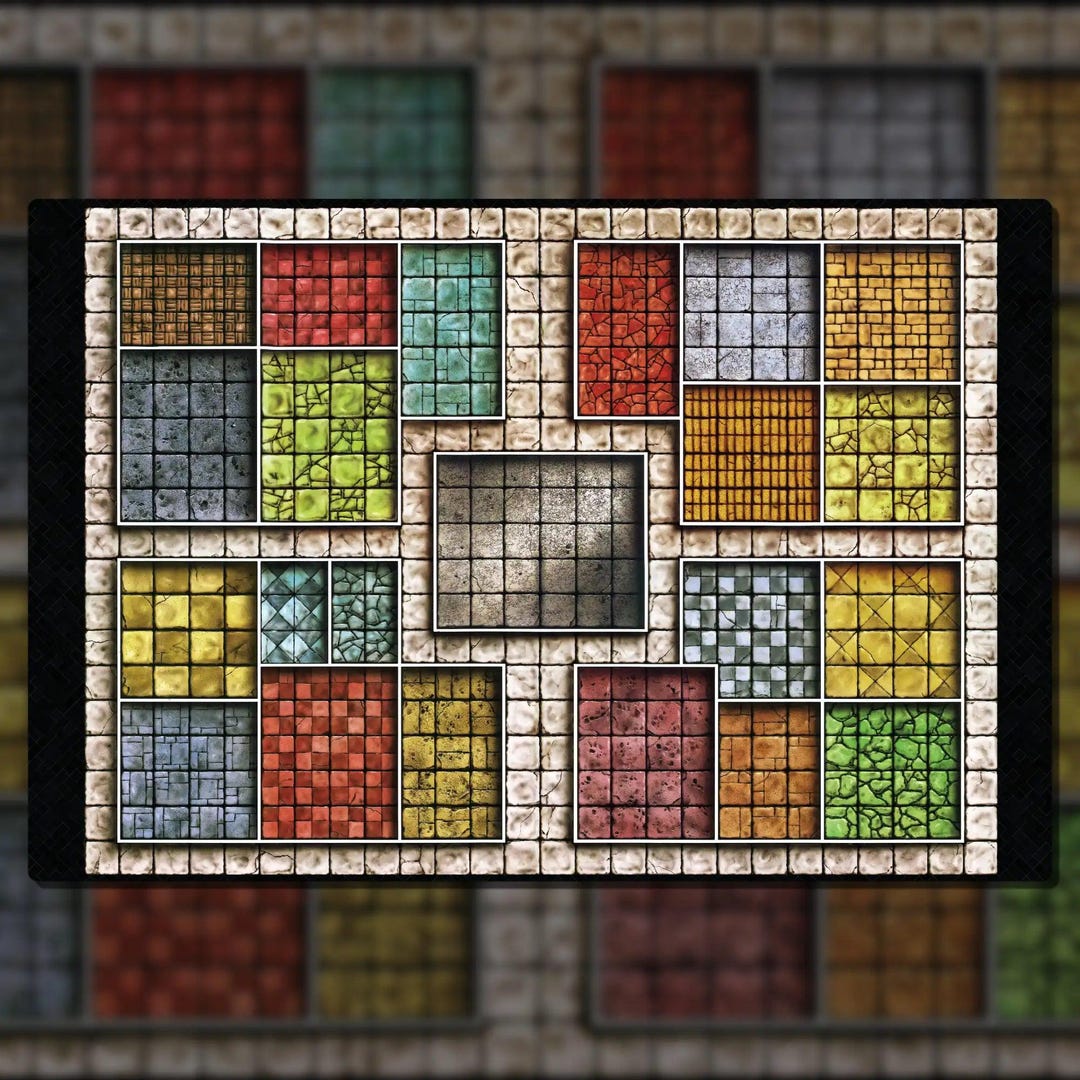 Heroquest Neoprene Playmat, Classic Dungeon Theme, 36 X 24 900 X 600 Mm ...