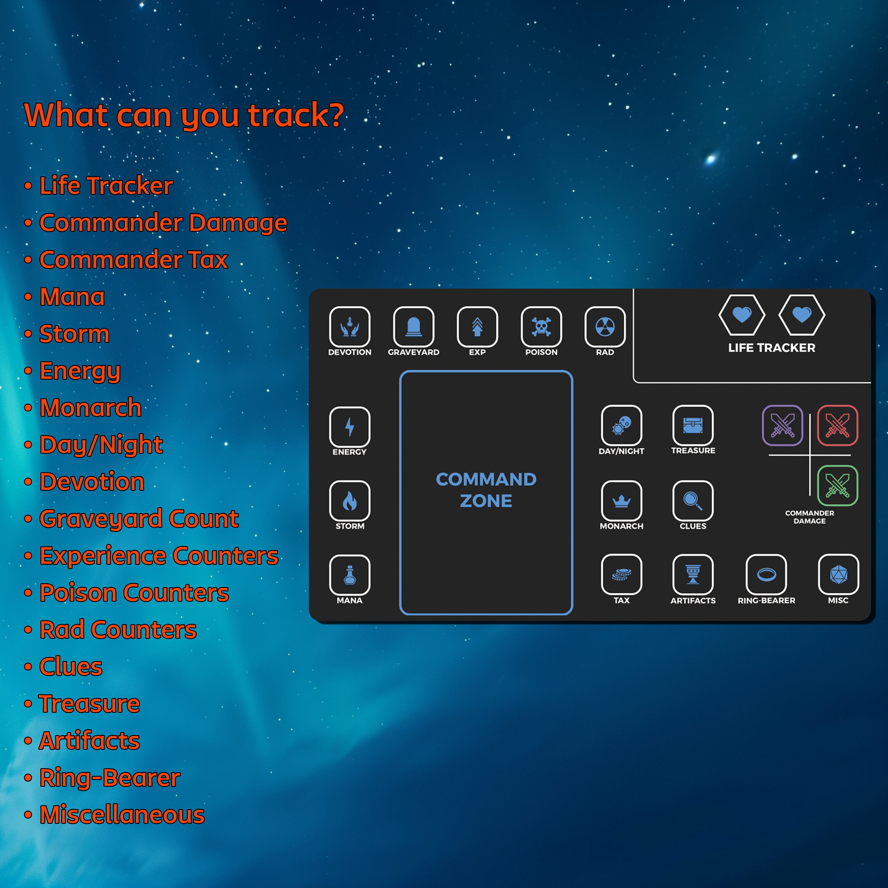 Horizontal Commander Dashboard Track Life, Tax, Resources, 7-inch Phone ...