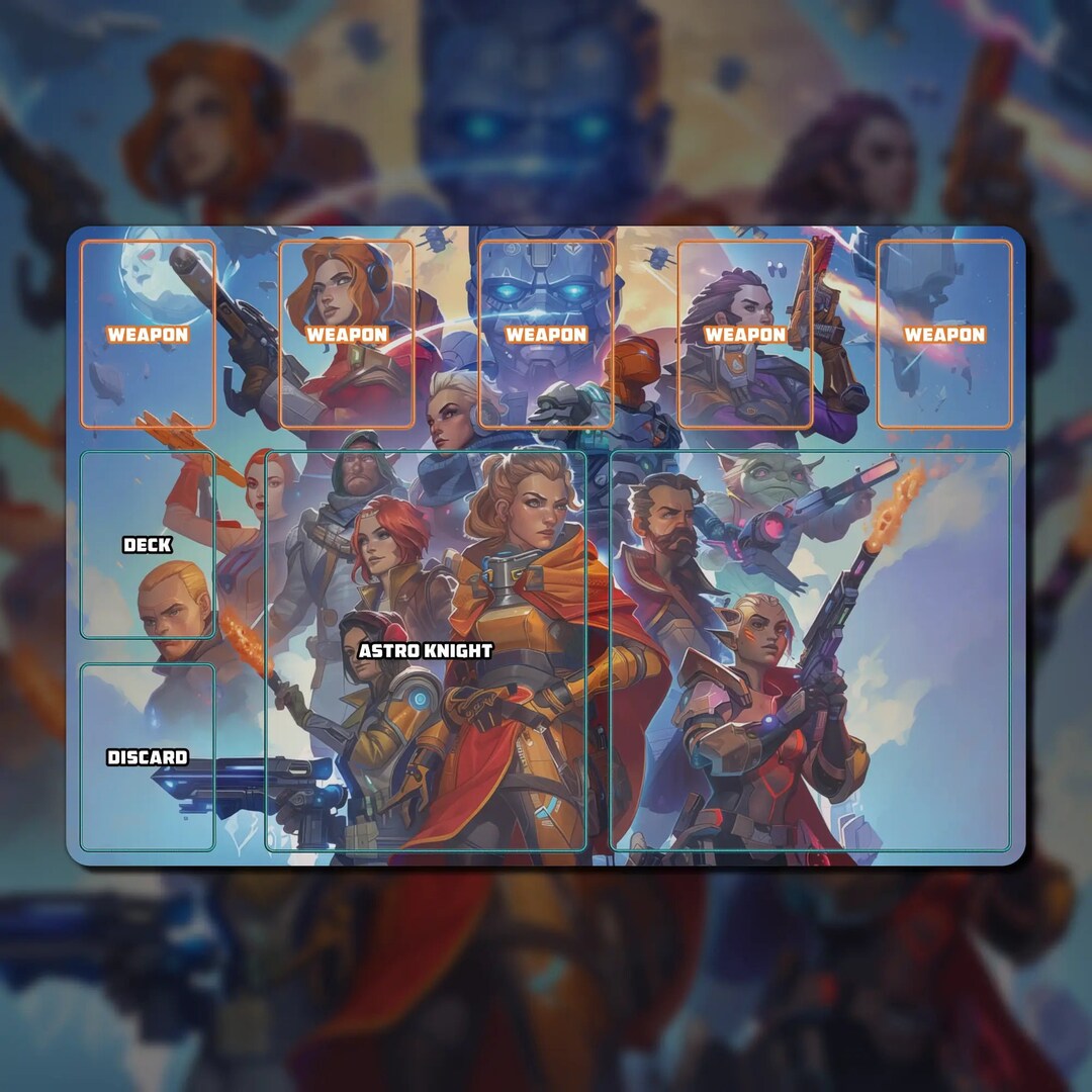 Astro Knights Hero Playmat, Nebula Warriors, 18 X 12 450 X 300 Mm - Etsy